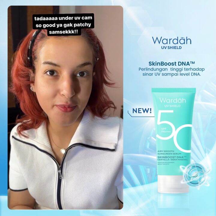 Wardah UV Shield Airy Smooth Sunscreen Serum SPF 50 PA++++ - Sunscreen ...