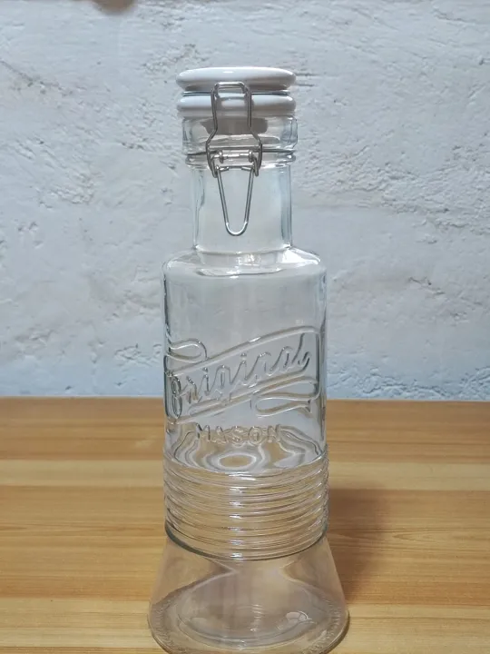 1 Liter Mason Glass Drinking Bottle Airtight Glass | Lazada PH