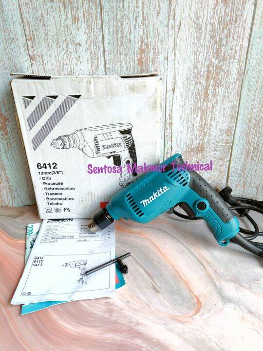 MAKITA 6412 10 MM Bor Tangan Drill Listrik Besi Kayu Bolak Balik 10mm | Lazada Indonesia