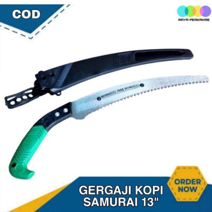 Gergaji Graji Kopi Ranting Dahan Samurai 13" + Sarung , Super Tajam | Lazada Indonesia