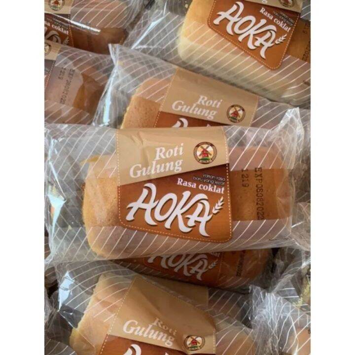 roti gulung panggang aoka isi 10 | Lazada Indonesia