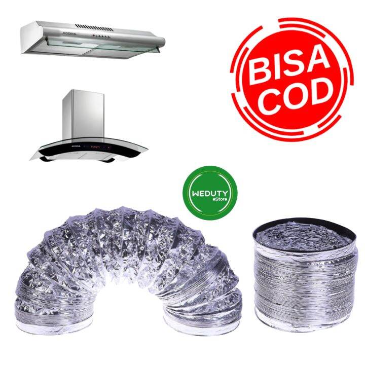 PIPA SALURAN VENTILASI ALUMUNIUM FOIL PENGHISAP ASAP PANAS DAUR KITCHEN ...