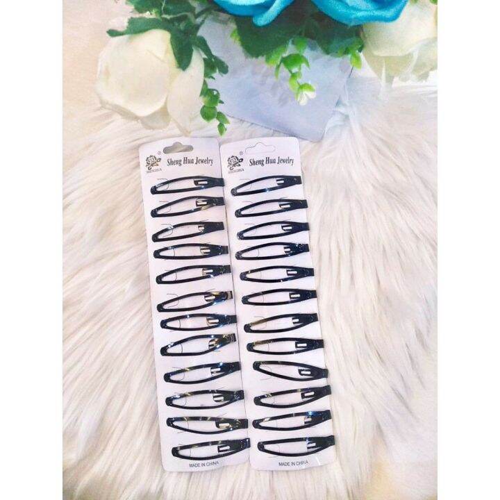 Jepit tiptop hitam impor 1 papan ( isi 12 pcs ) | Lazada Indonesia