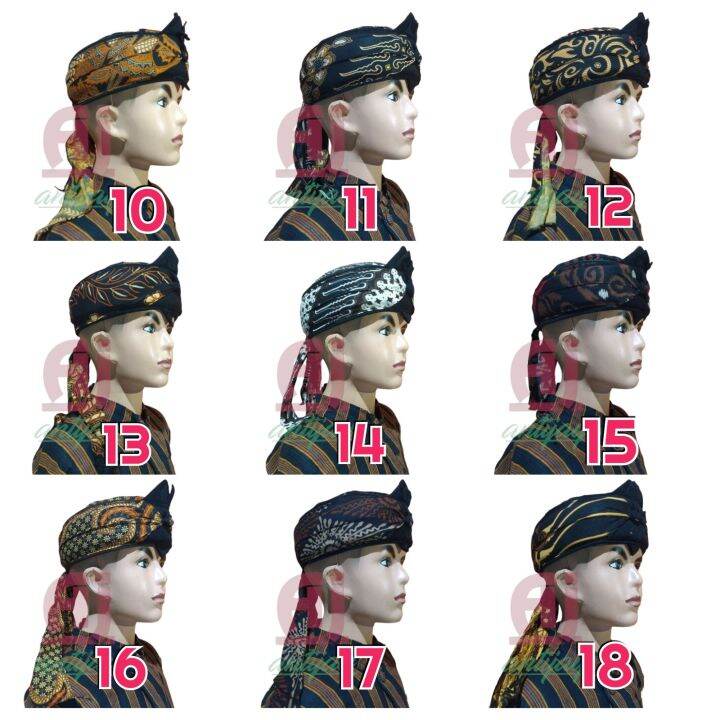 Blangkon anak kecil balita iket udeng kepala topi khas sunda jawa aneka ...