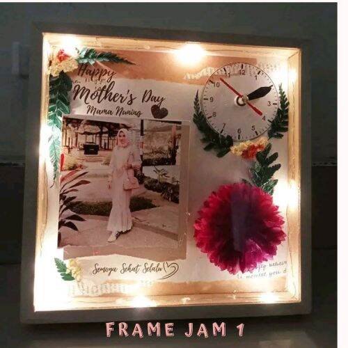 FRAME JAM DINDING JAM MEJA JAM KAMAR JAM CUSTOM FOTO KADO ULTAH ...