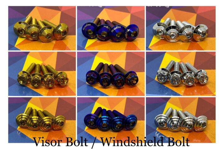 Windshield/Visor Bolts for NmaxV1/V2, AeroxV1/V2, ADV (4Pcs) | Lazada PH