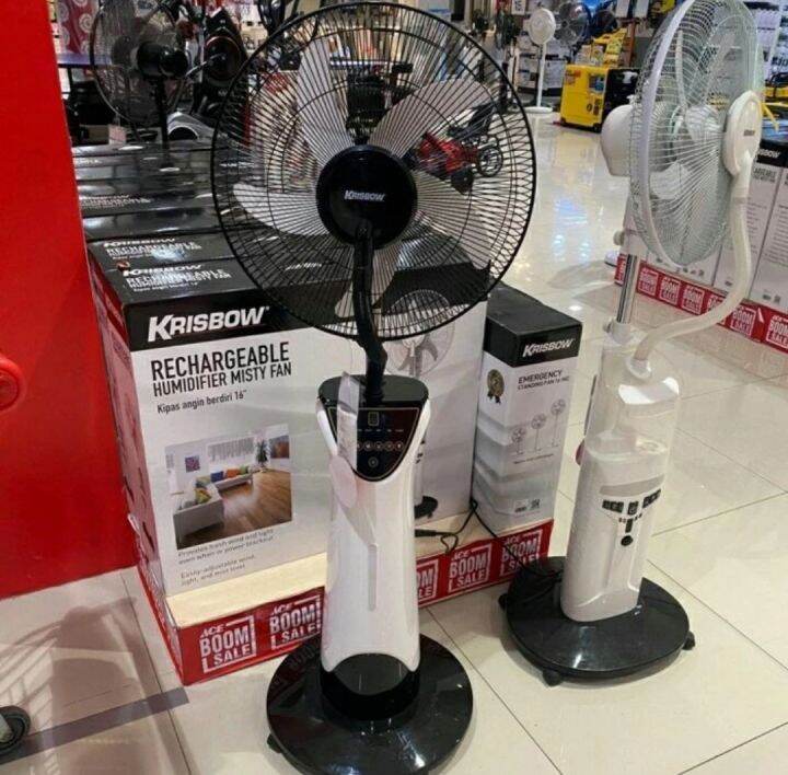 KRISBOW MISTY FAN EMERGENCY Kipas Angin Uap Embun Kabut AC/Dc 16inc ...