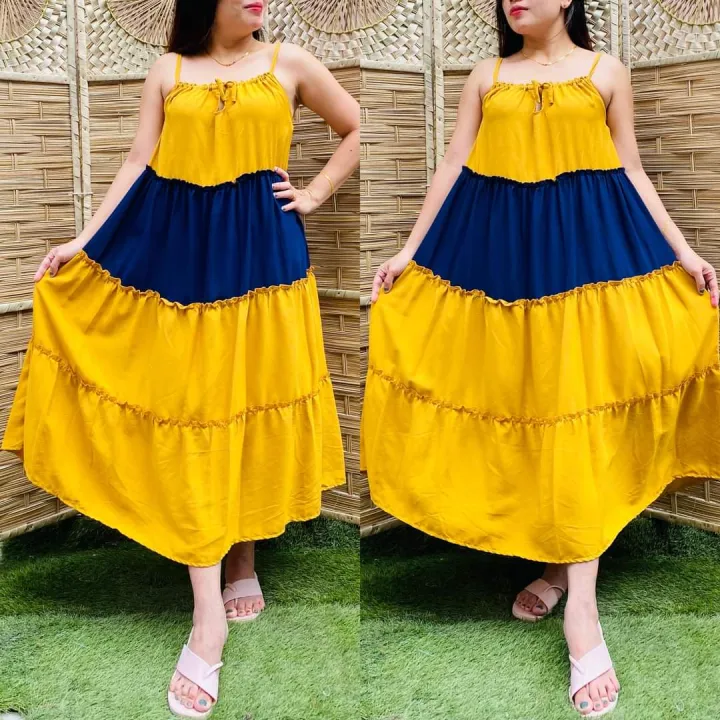 4Tier combi dress Challis fabric | Lazada PH