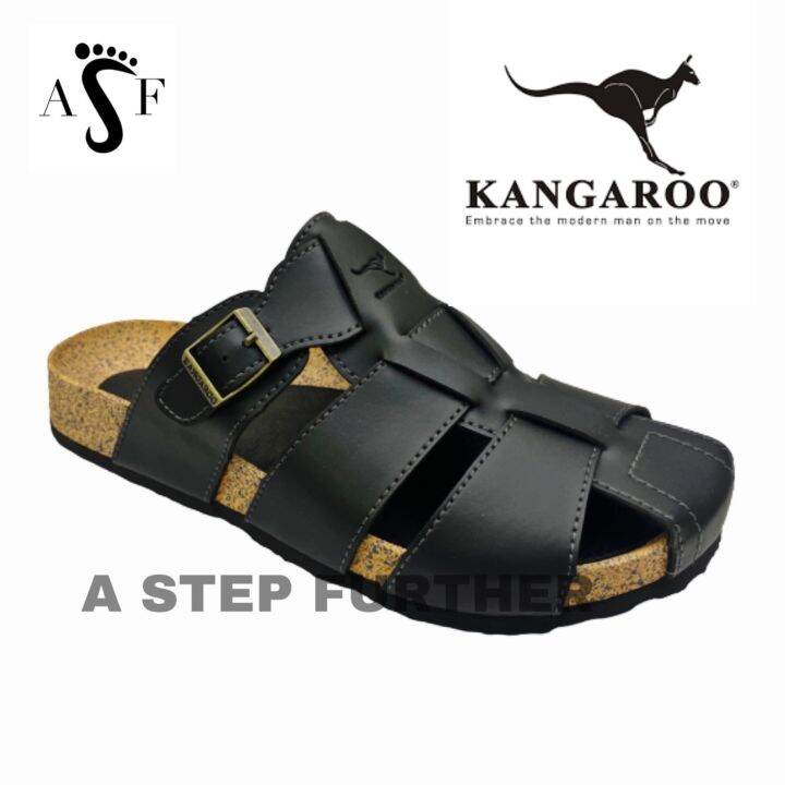 💯ORIGINAL( NEW) KANGAROO PU LEATHER ( harga murah ) Sandal Men Casual ...