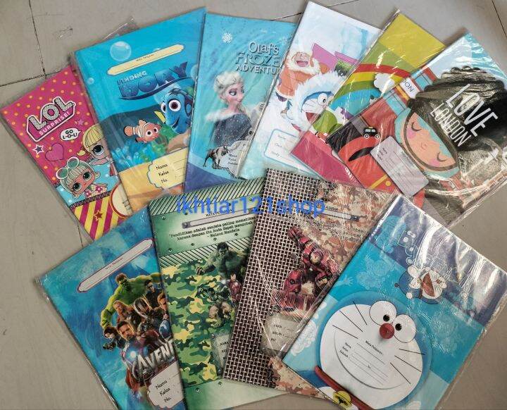 10 lembar kertas sampul fancy karakter uk kwarto bahan kertas tebal ...