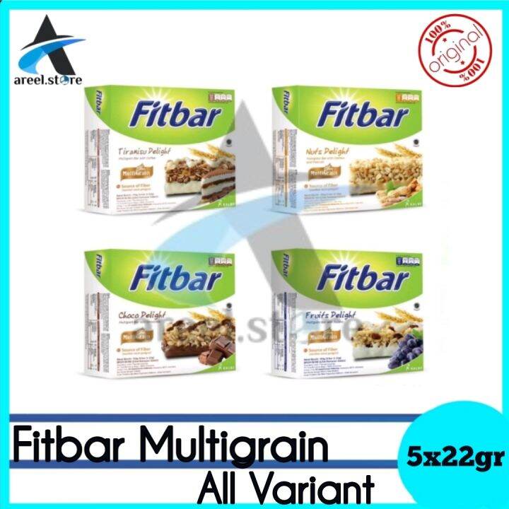 Fitbar Multigrain Rasa Coklat - Fruits - Nuts - Tiramisu 5x22gr ...