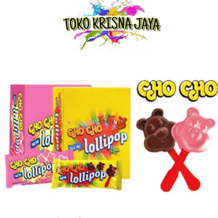 CHO CHO LOLLIPOP CHOCOLATE | STRAWBERRY NETTO 24 PCS X 10 GR | Lazada ...