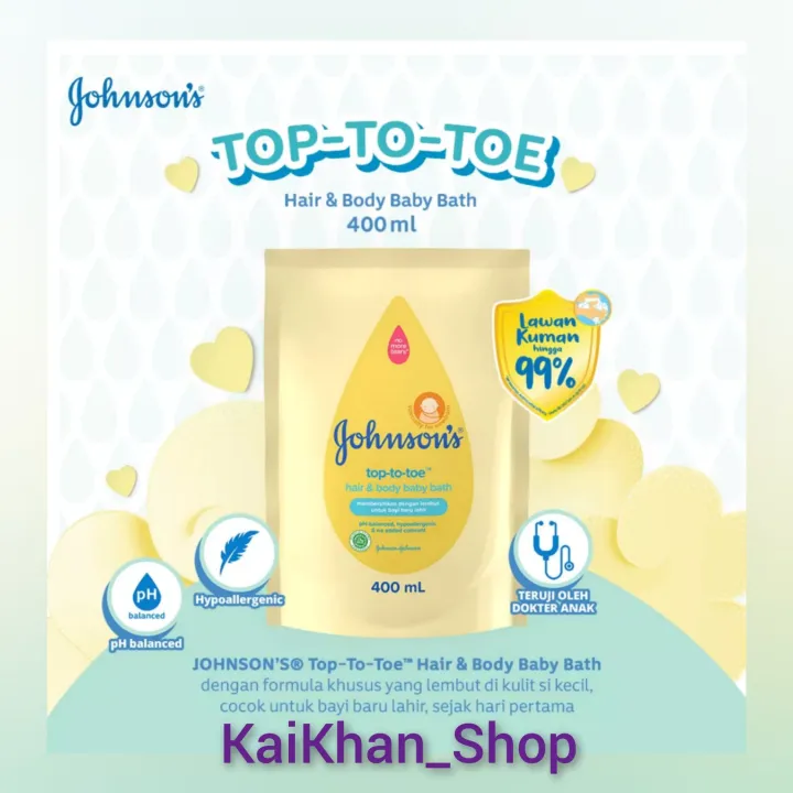 JOHNSON'S Top To Toe Wash - 400ml Refill | Lazada Indonesia