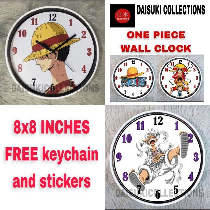 Onepiece Anime Wall Clock (8x8 INCHES) with free keychain & stickers ...