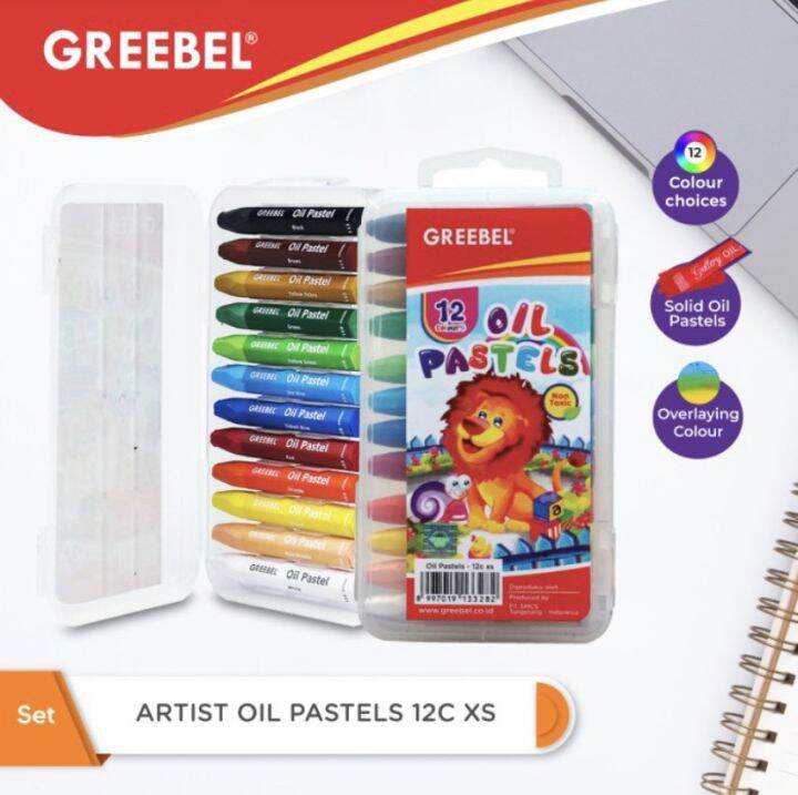 GREEBEL KIDS OIL PASTEL/ CRAYON 12 WARNA GREEBEL MURAH GROSIR | Lazada ...
