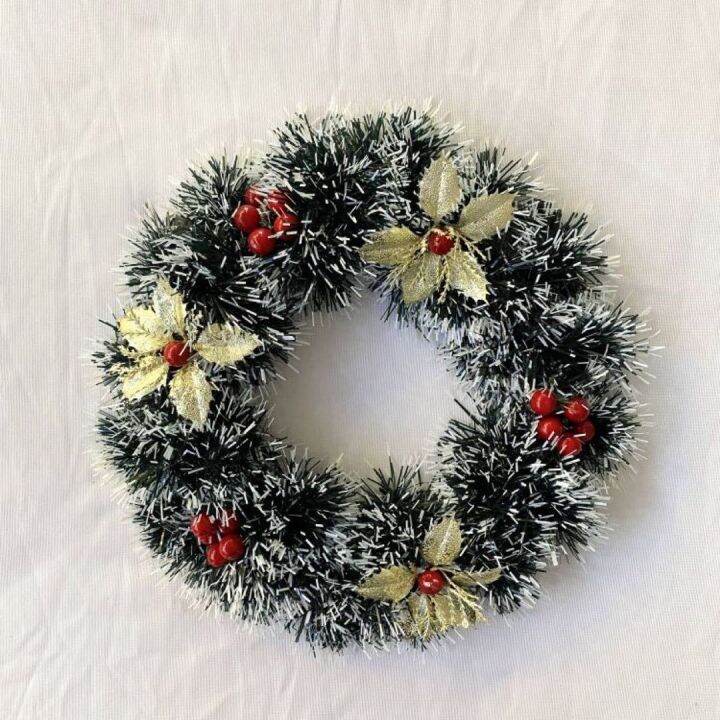 Karangan Bunga Pintu 30cm + Ornamen Natal Krans Bunga Natal | Lazada Indonesia