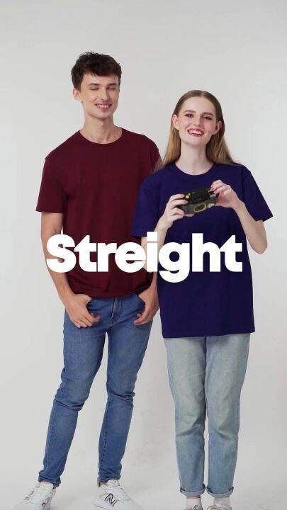 Streight Premium WHITE 100% Cotton Blank Plain T Shirt Tees Top Tops ...