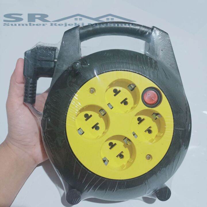 Roll Kabel 6 meter dengan tombol On Off Kabel Gulung 6 meter | Lazada ...