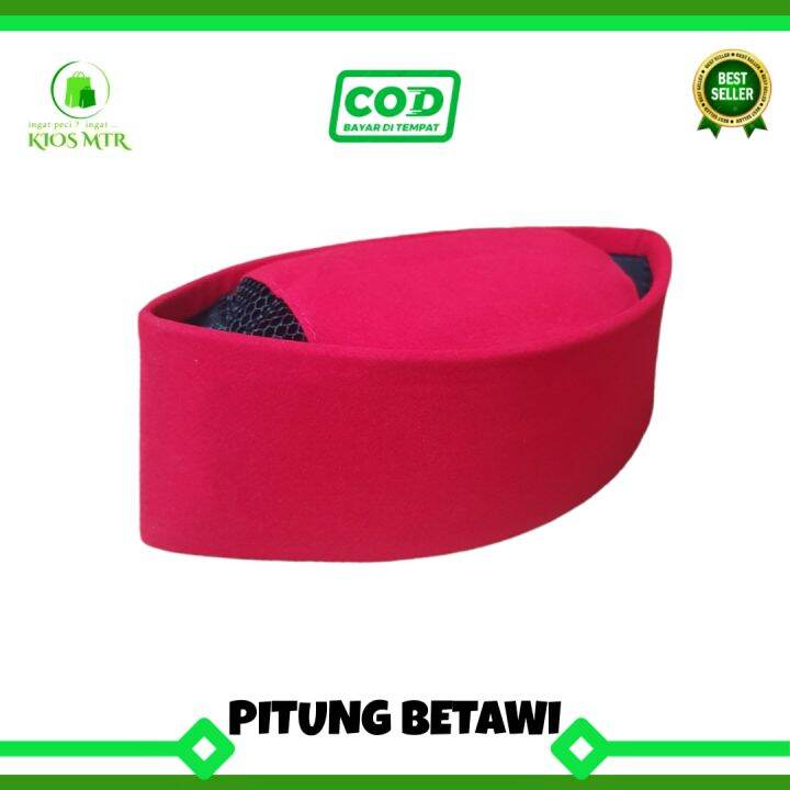 Peci PITUNG BETAWI MERAH Anak Dan Dewasa Murah , Kopiah Haji Betawi ...