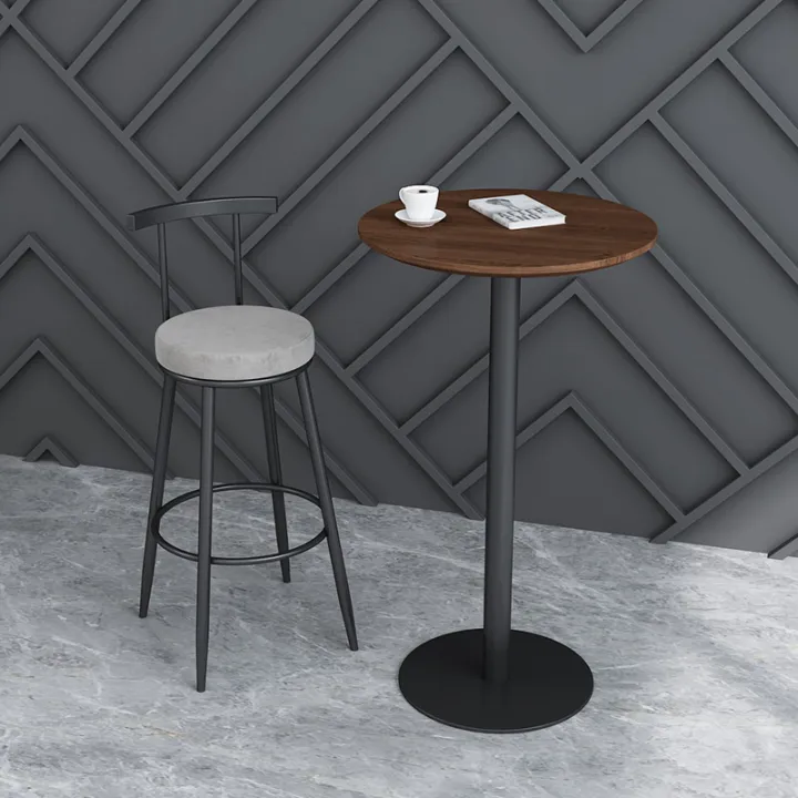 Modern Nordic Solid Wood High Bar Table Home round Restaurant Small Bar ...