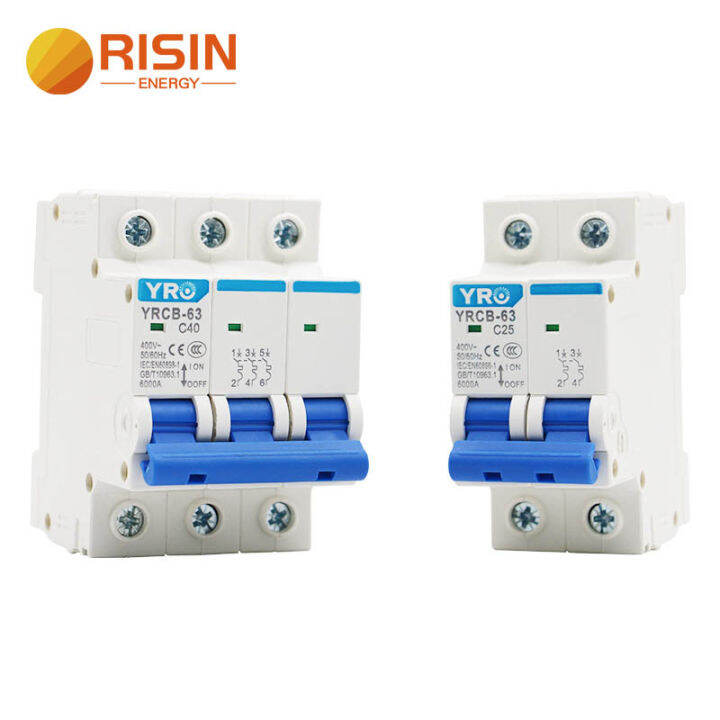 Professional Supply RISIN AC Type Circuit Breaker 2P MCB 16A 32A 63A Current Protector 230V 400V ...