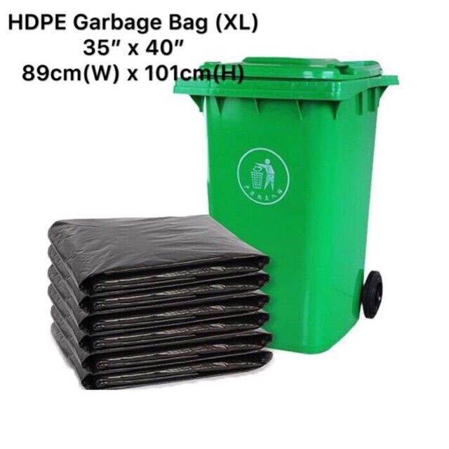 Heavy Duty Thick Garbage Bag(XL)/Karung Sampah Tebal(XL) +/- 8pcs | Lazada