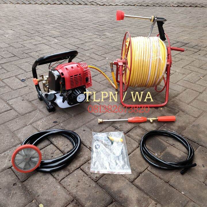 Mesin sprayer portable 4 tak Komplit selang 100 meter dan 2 Pcs stik ...