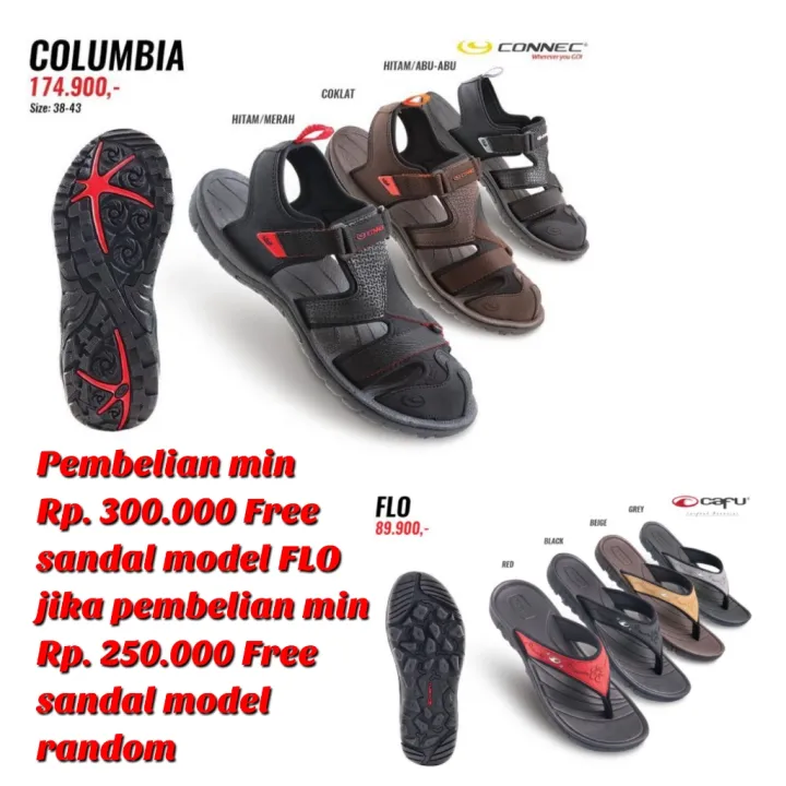 Sandal Gunung Connec Pria Model COLUMBIA Sendal Gunung Connec For Men ...