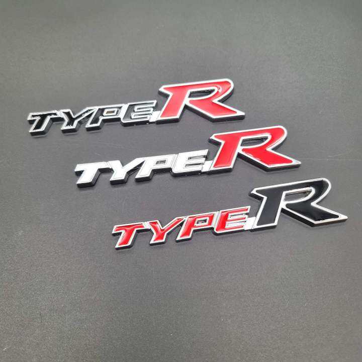TYPE R Logo 3D side fender Rear trunk Emblem badge for Honda | Lazada PH