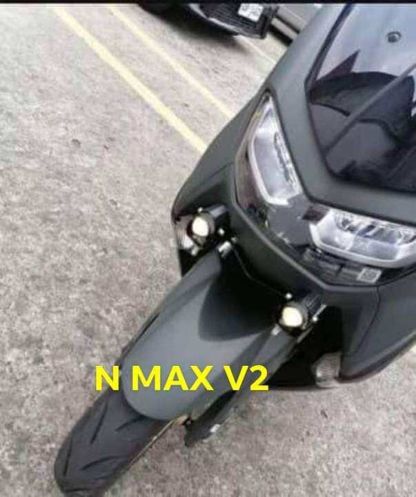 YAMAHA NMAX 155 V2 MINI DRIVING LIGHT BRACKET POWDERED COATED BRACKET ...