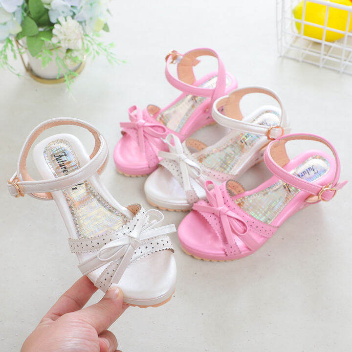 Korean fashion high-heeled sandals for kids girls sandals for kids ...
