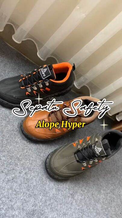ALOPE - Sepatu Safety Hyper Sepatu Ujung Besi pria kerja Outdoor ...