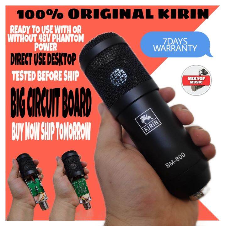 KIRIN BM800 ORIGINAL CONDENSER MICROPHONE Big Circuit board Ready To ...