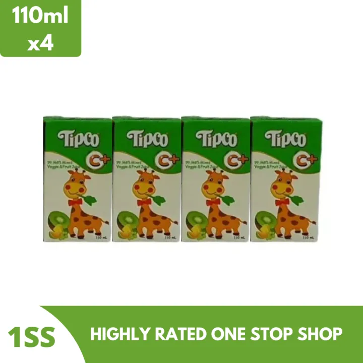 Tipco Super Kid Mixed Veggie & Fruit Juice 110ml Set of 4 | Lazada PH