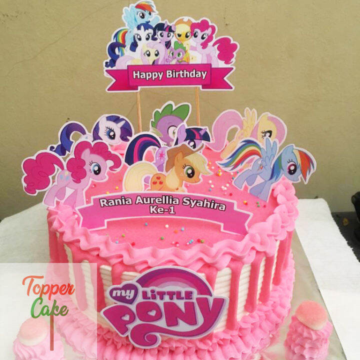 Topper Cake Kuda Poni gratis Tambah Nama dan Foto / Ingin COD? silakan ...