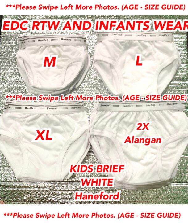 12 PCS KIDS BRIEF WHITE COTTON | Lazada PH