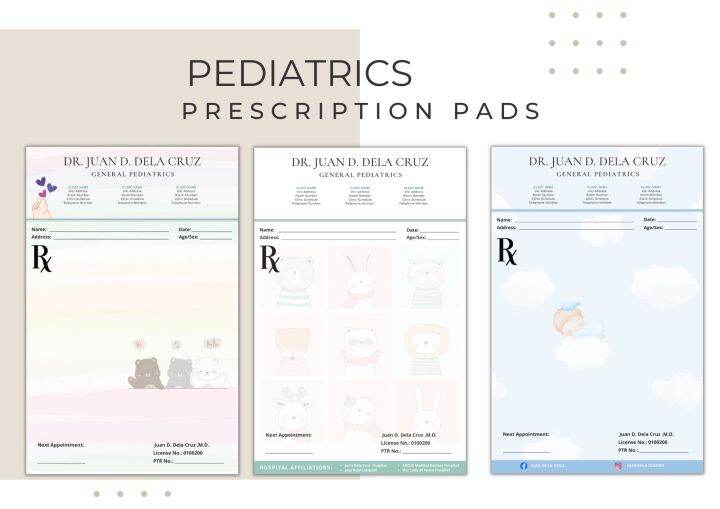 RX PAD, PRESCRIPTION PAD, MEDICAL CERTIFICATES-CUSTOMIZABLE (PEDIATRICS ...