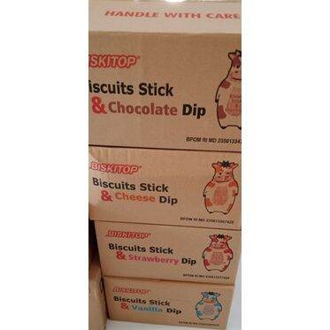 BISKITOP - BISCUIT DIP SAPI 1 DUS / KARTON isi 30Pcs 28gr BISKUIT ANAK ...