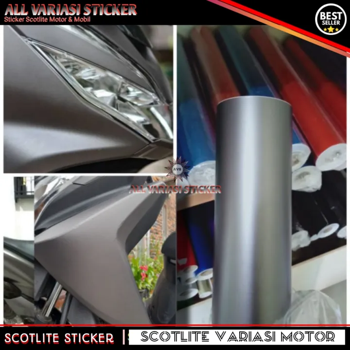 Stiker motor Scotlet warna abu abu Scotlite variasi body motor | Lazada ...