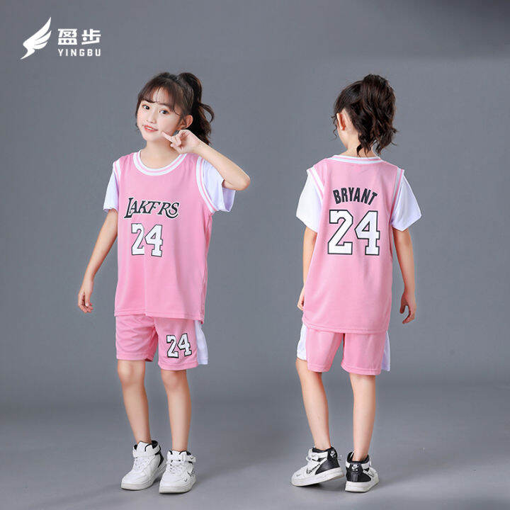 Girls Basketball Wear Children's Sports Suit James Kobe 24 Jersey Girls ...