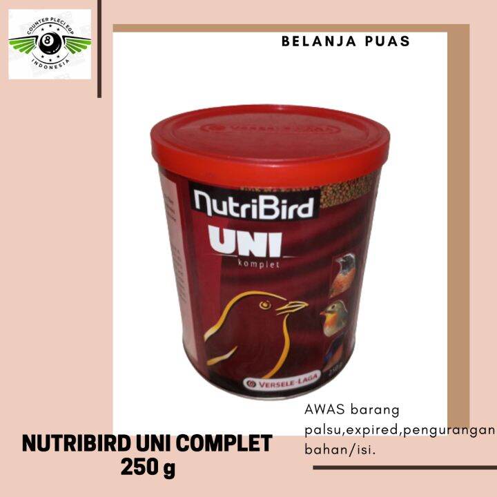 NUTRIBIRD UNI NUTRI BIRD PLECI nutribird pleci BIRD UNI 250 GRAM PAKAN ...