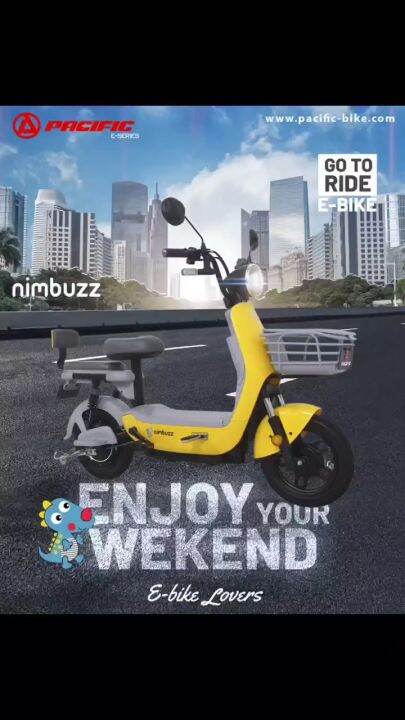 Pacific Nimbuzz Sepeda Listrik dengan Power 500W dan Battery Kering 48V ...