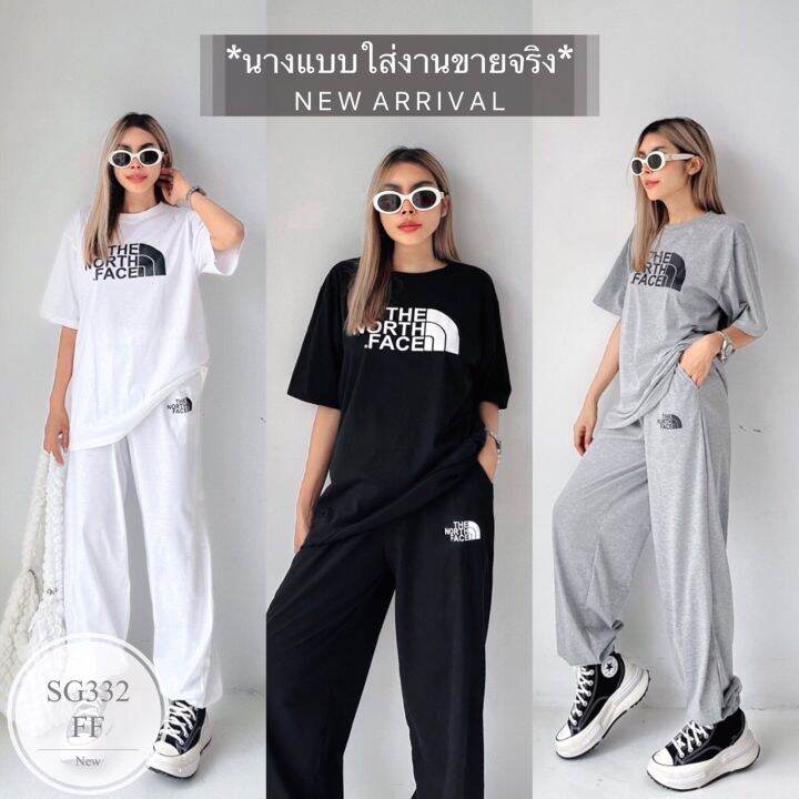 MF332 เซท2ชิ้น เสื้อคอกลมแขนสั้น ทรง oversize นิดๆหน่อยๆ สกรีนมาพร้อม ...