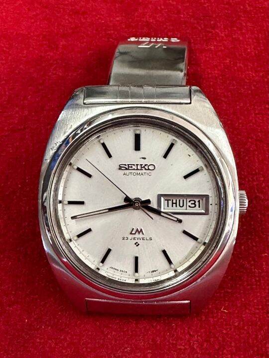 SEIKO Automatic LM 23 jewels ตัวเรือนสแตนเลส นาฬิกาผู้ชาย มือสองของแท้ | Lazada.co.th