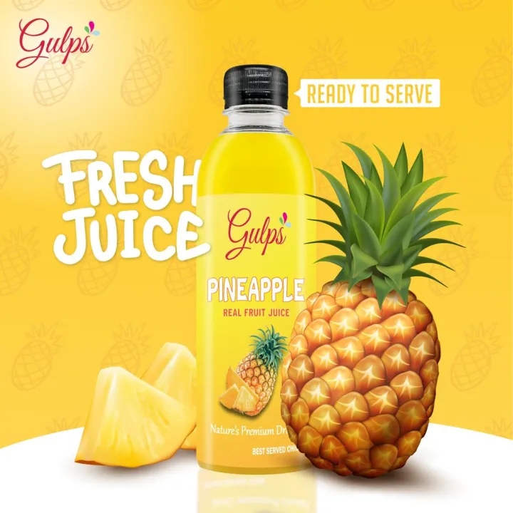 Gulps Premium Pineapple Juice 350ml | Lazada