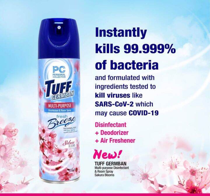 TUFF GERMBAN SAKURA BLOOMS DISINFECTANT SPRAY | Lazada PH