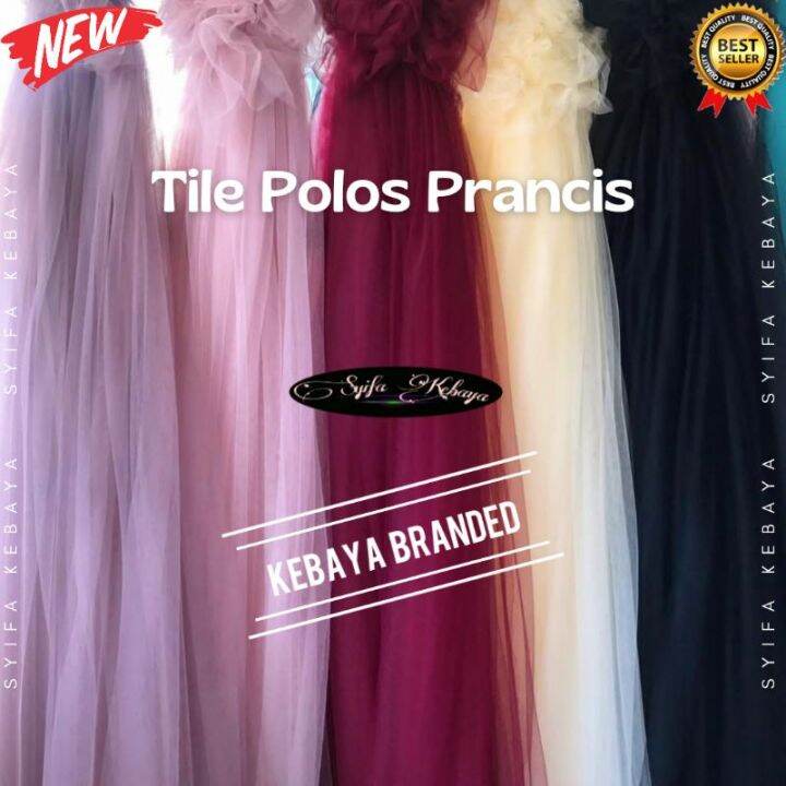 Kain Tile Polos - Bahan / Kain Tile Halus, Kain Soft Tile, Bahan Tulle ...