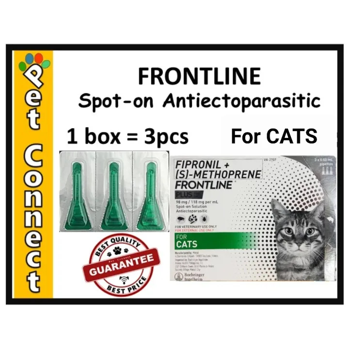 Frontline Plus for CATS Tick & Flea Spot On 1 BOX (3 Vials) | Lazada PH