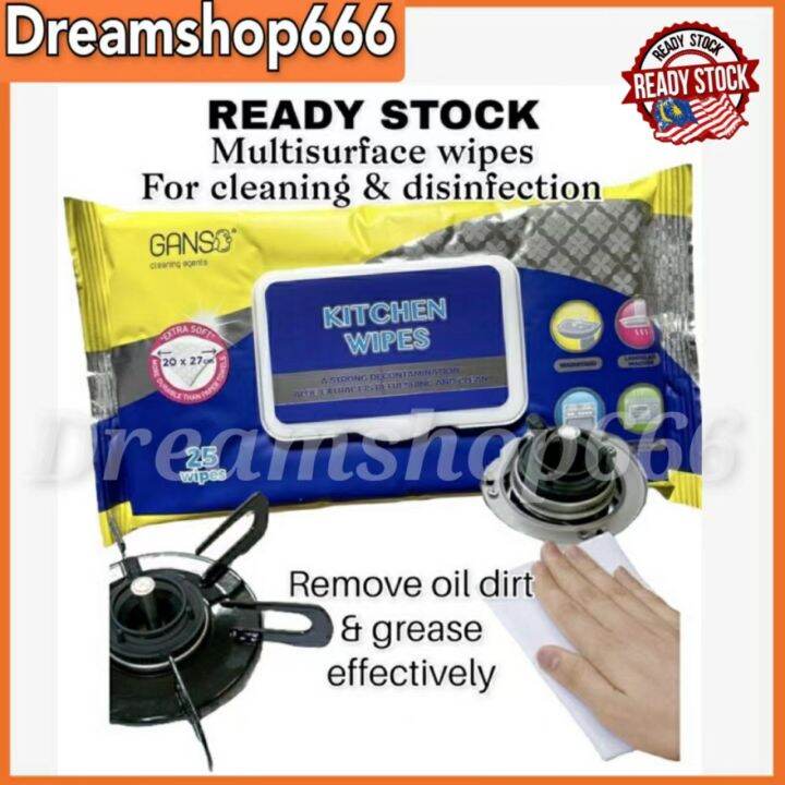 Ganso Kitchen wipes Wet Kitchen Towel(25pcs)Tissue Basah Dapur | Lazada