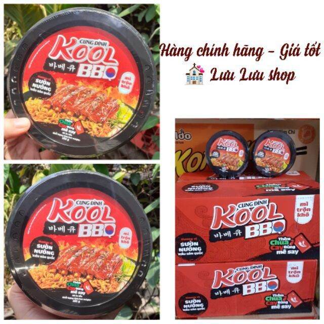 Thùng mì trộn Cung Đình Kool BBQ vị sườn nướng *12 tô | Lazada.vn